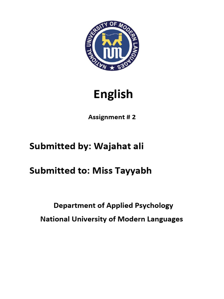 English Assignment | PDF | Linguistic Typology | Syntax