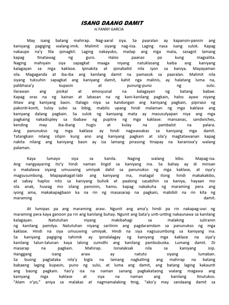 Isang Daang Damit Ni Fanny Garcia | PDF