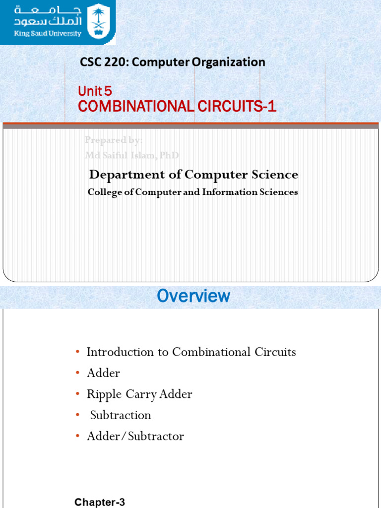 Unit-5 Combinational Circuit-1 - 0 | PDF | Digital Electronics | Electronic Circuits