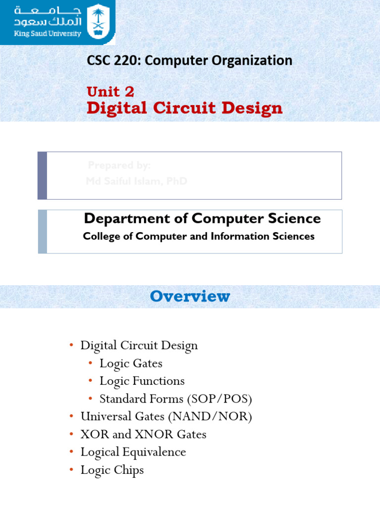 Unit-2 Digital Circuit Design_0 | PDF | Logic Gate | Mathematics