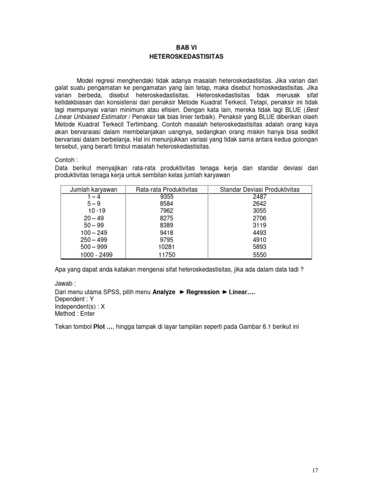 Pertemuan 5 6 (Uji Asumsi Klasik ; Heteroskedastisitas, Autokorelasi ... Pertemuan 5 6 (Uji Asumsi Klasik ; Heteroskedastisitas, Autokorelasi ...
