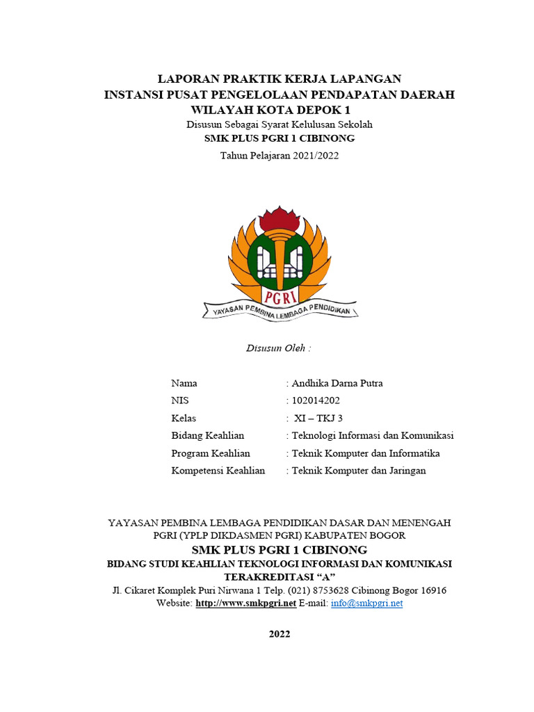 Laporan PKL Teknik Komputer Depok | PDF | Karier & Perkembangan