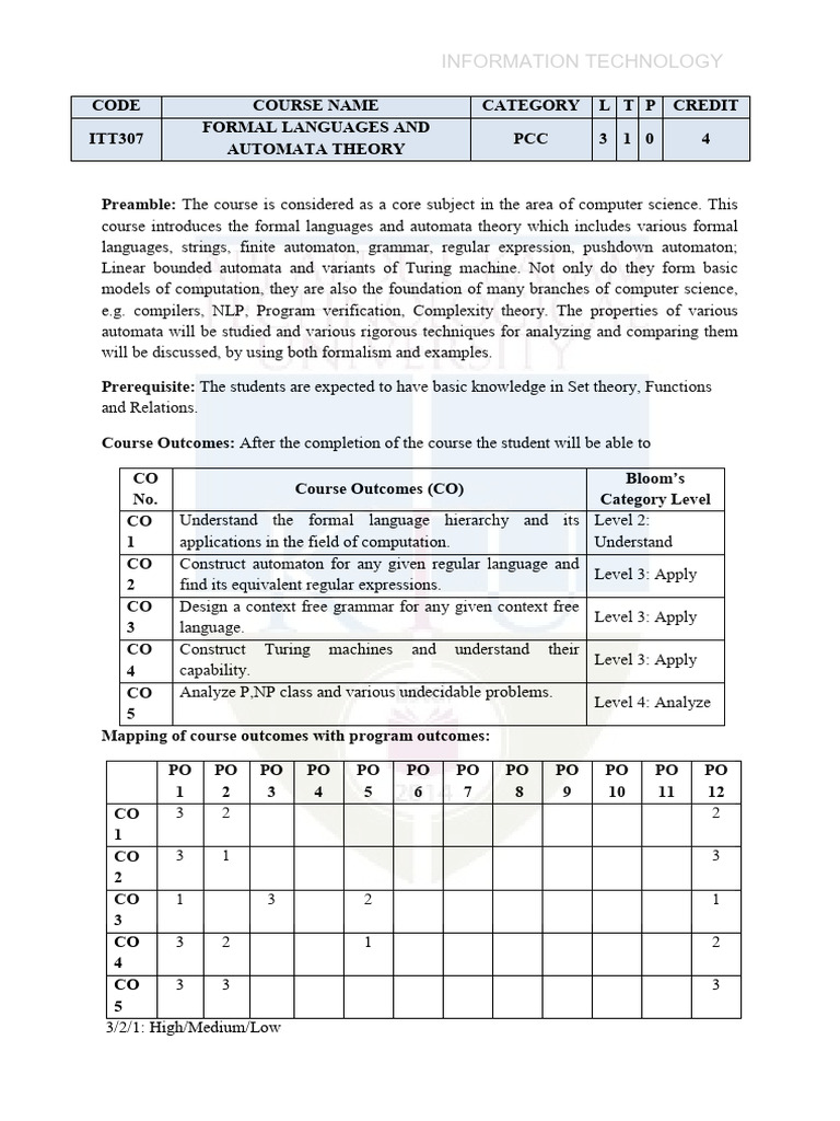 ITT307 - Ktu Qbank | PDF | Theoretical Computer Science | Syntax (Logic)