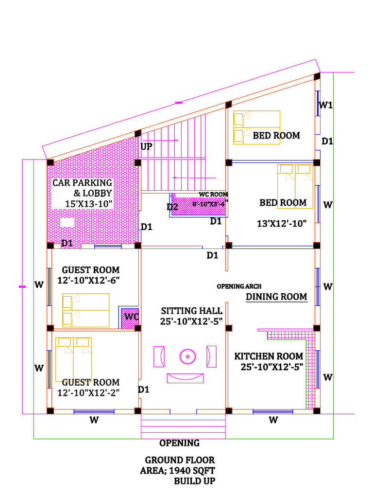 Architectue Residential Bldg-Model | PDF