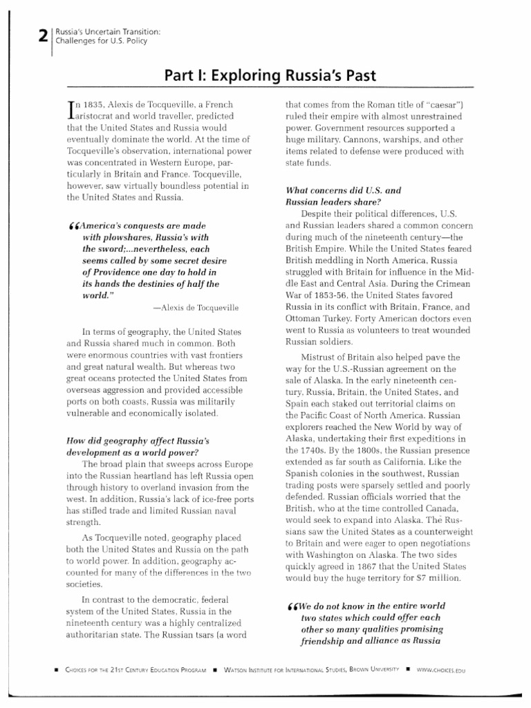 Exploring Russia - S Past | PDF