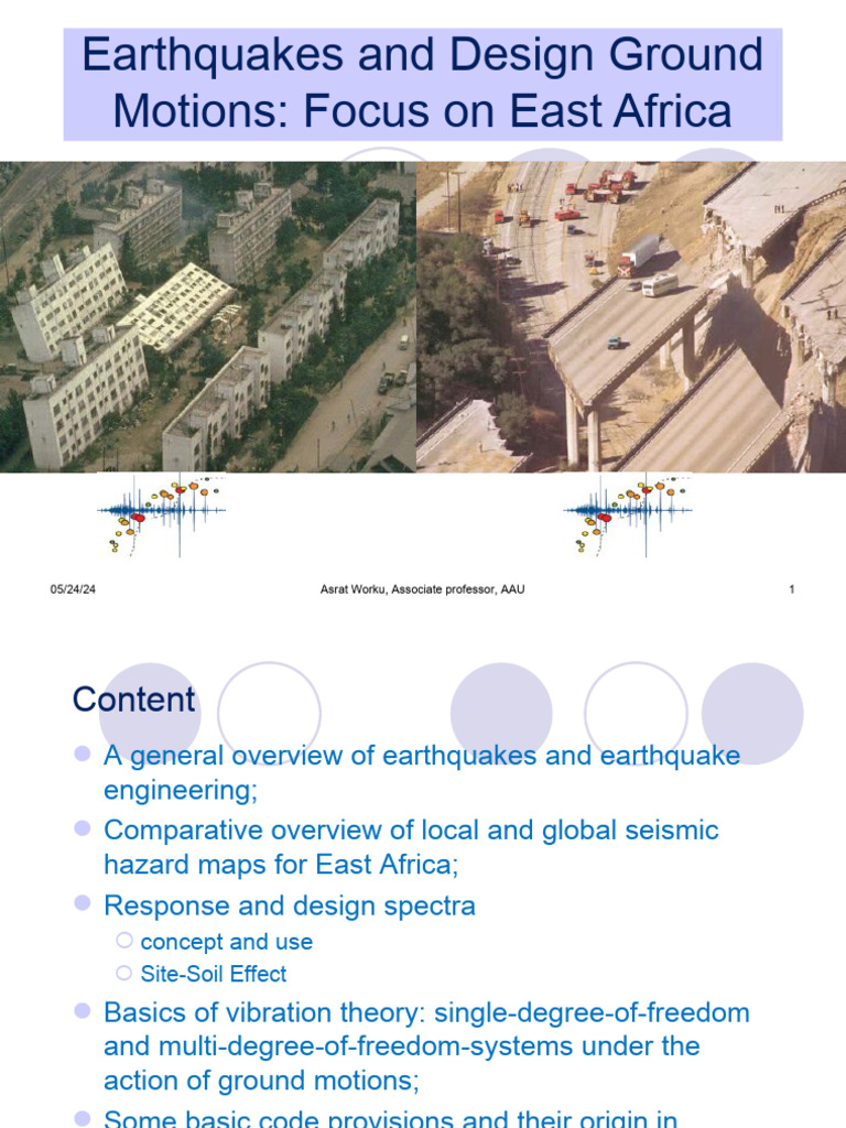 Earthquakes and Design Ground Motions - Focus On EA | Download Free PDF ...