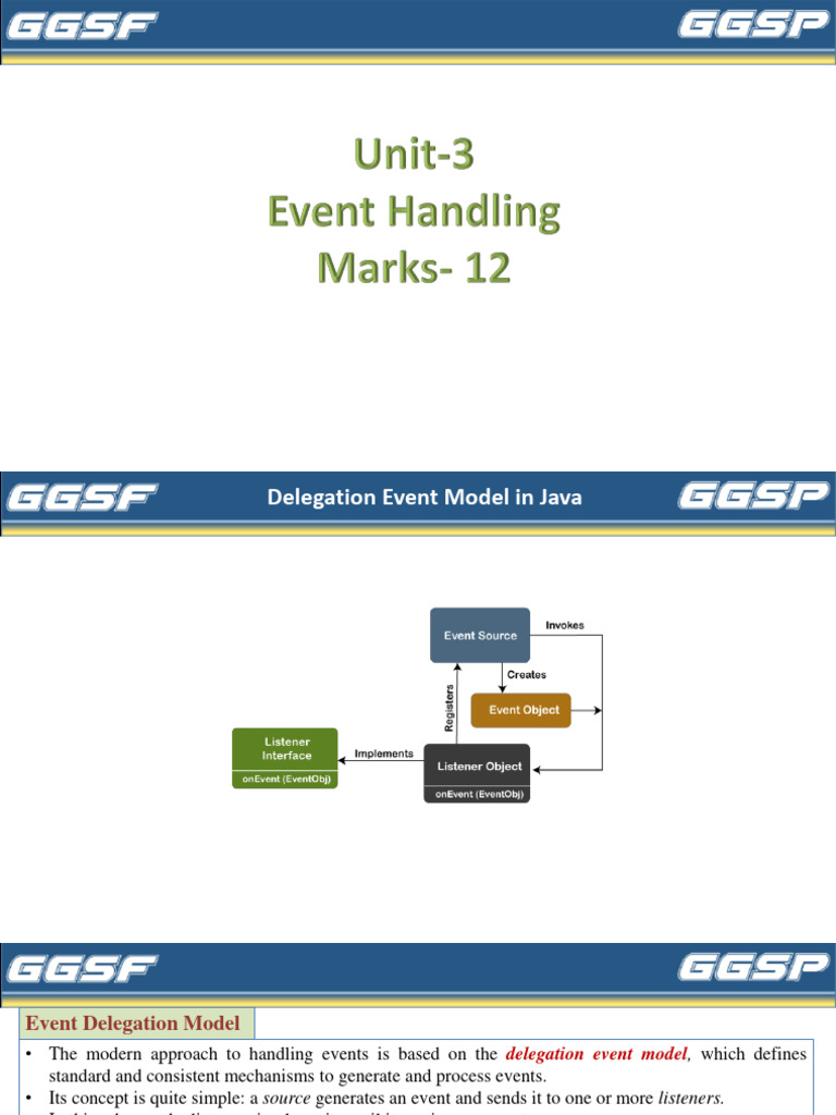Unit 3 Event Handling 230903 134655 Pdf Class Computer