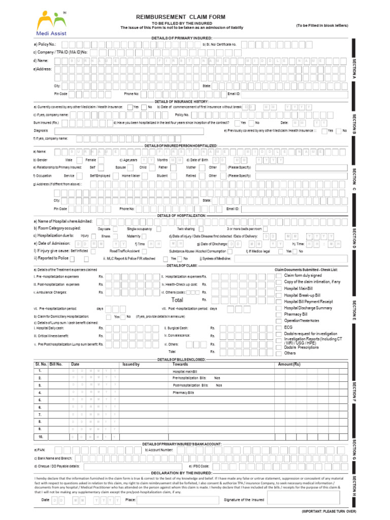 Claim form | PDF | Insurance | Banks