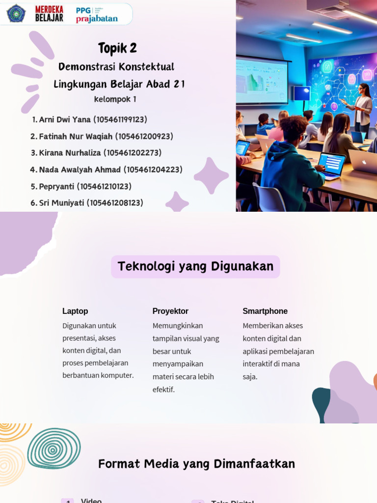 T.2-Kelompok 1-Teknologi Baru-Demonstrasi Kontekstual | PDF | Seni