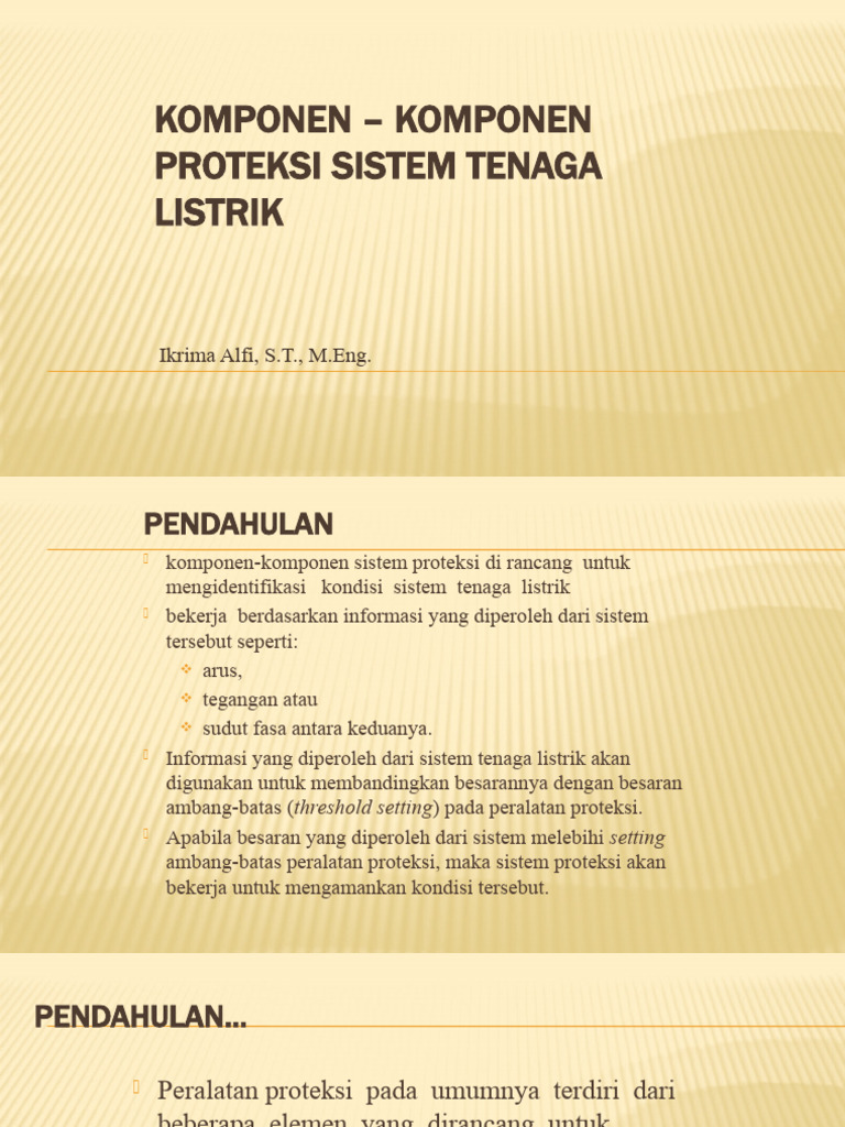 2 Komponen-Komponen Proteksi STL | PDF | Sains & Matematika