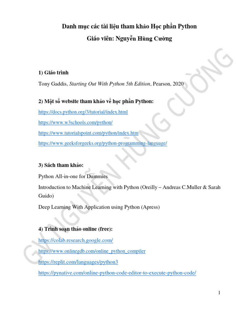 Python Learning Resources | PDF | Computers