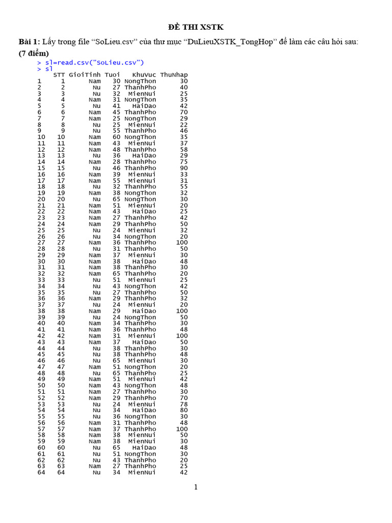 Giải Phần Tổng Hợp 11 Chương 7 Phần XSTK Dạy | PDF