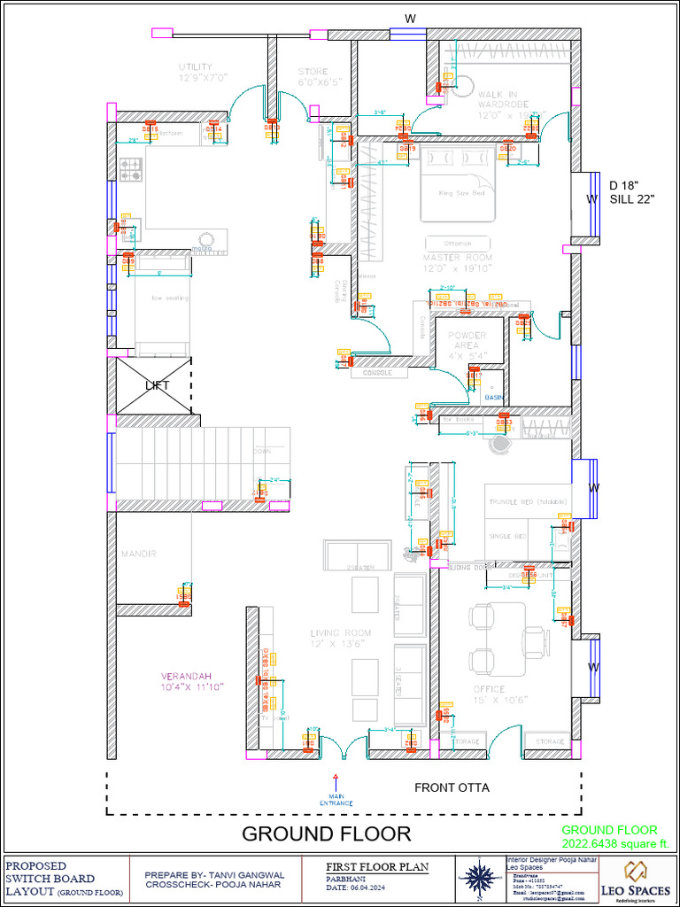 Switch Board Layout - Ground Floor | PDF