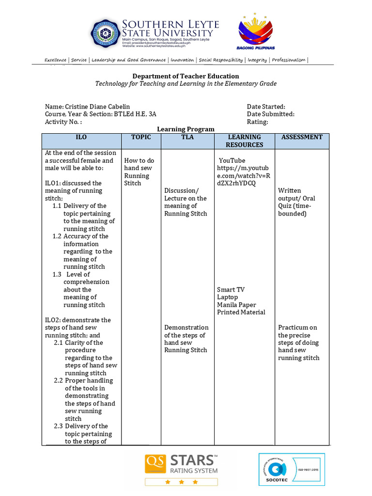 Learning Program Final | PDF | Human Communication | Behavior Modification