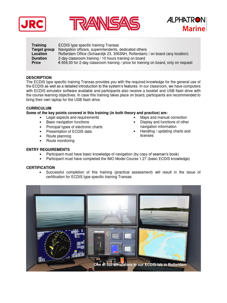 Operational Ecdis TST Transas 1523270675 5836eff0 | PDF