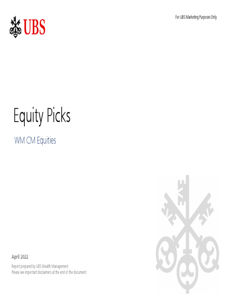 UBS Equity Pack 2022 | PDF | Price–Earnings Ratio | Semiconductor ...