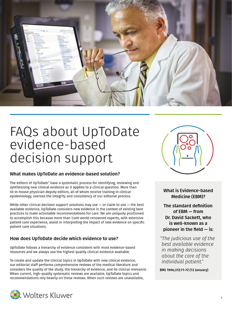 FAQs About UpToDate Evidence Based Decision Support 000236 | PDF | Evidence Based Medicine ...