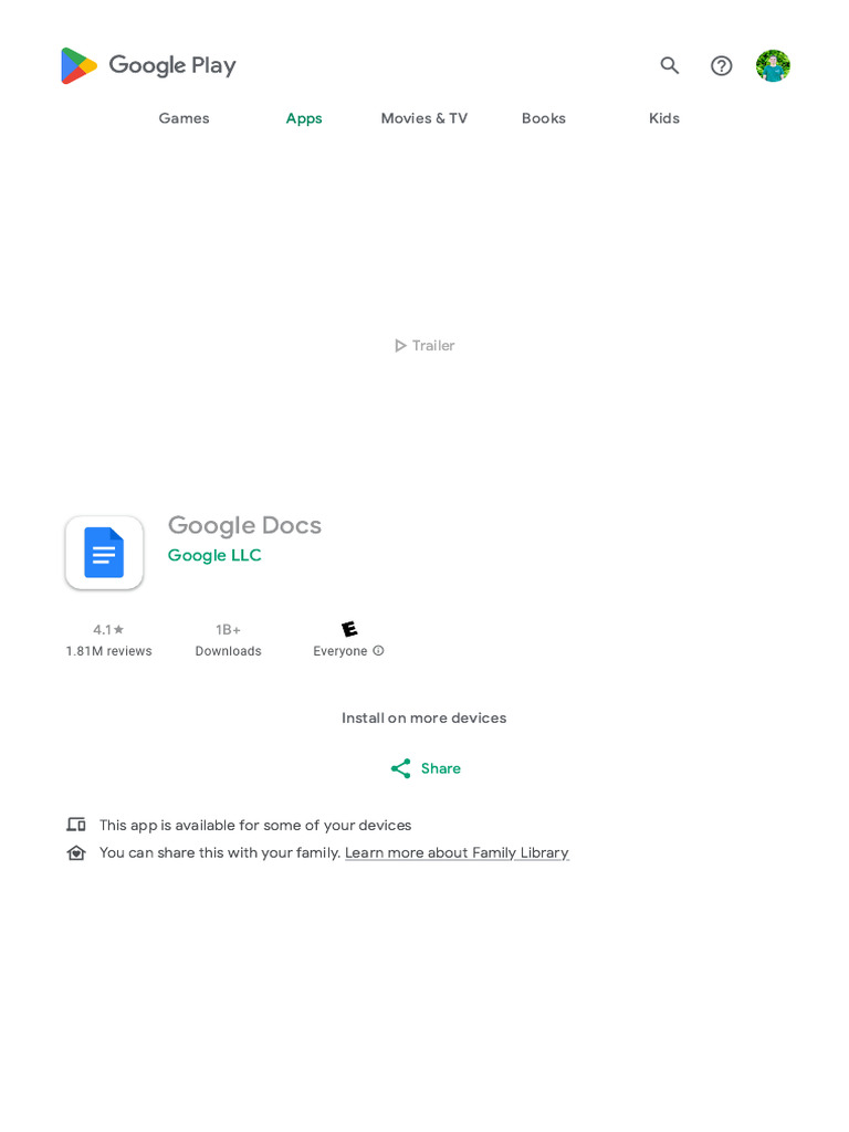 Google Docs App for Android Overview | PDF | Google Play | Mobile App