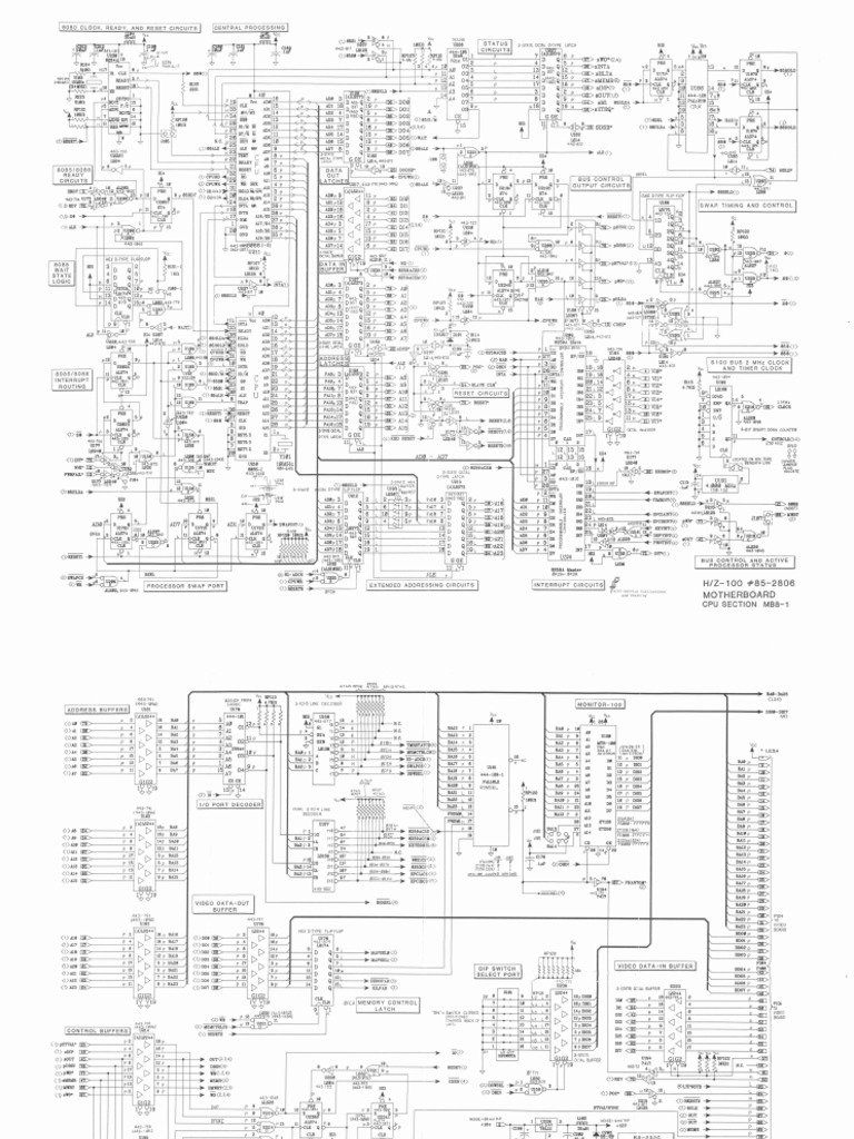 Z-100 Motherboard Schematic | PDF
