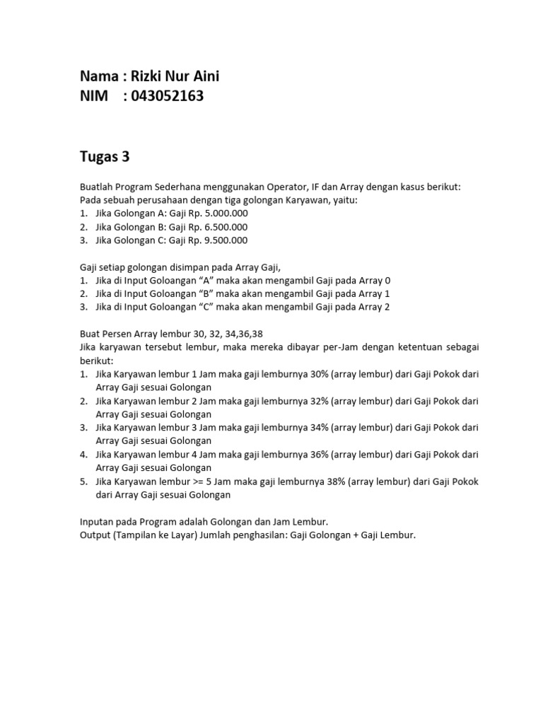 Tugas 3 Algoritma | PDF