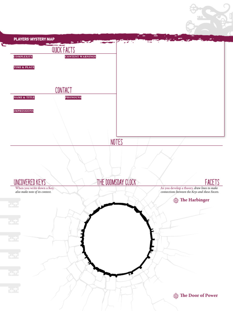 Apocalypse Keys Mystery Maps (Including Blank) | PDF