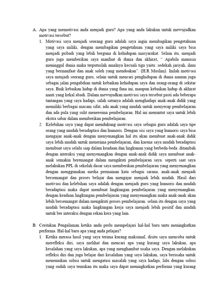 Esay PPG Prajab | PDF