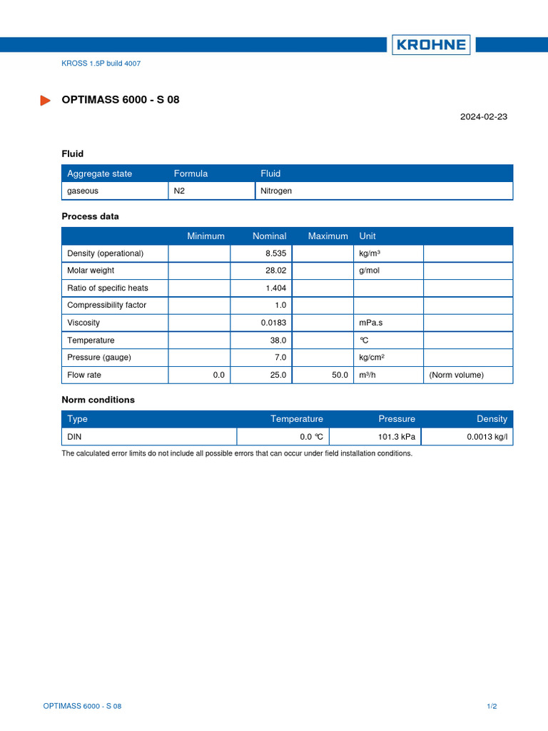 Item 1 | PDF | Density | Pressure