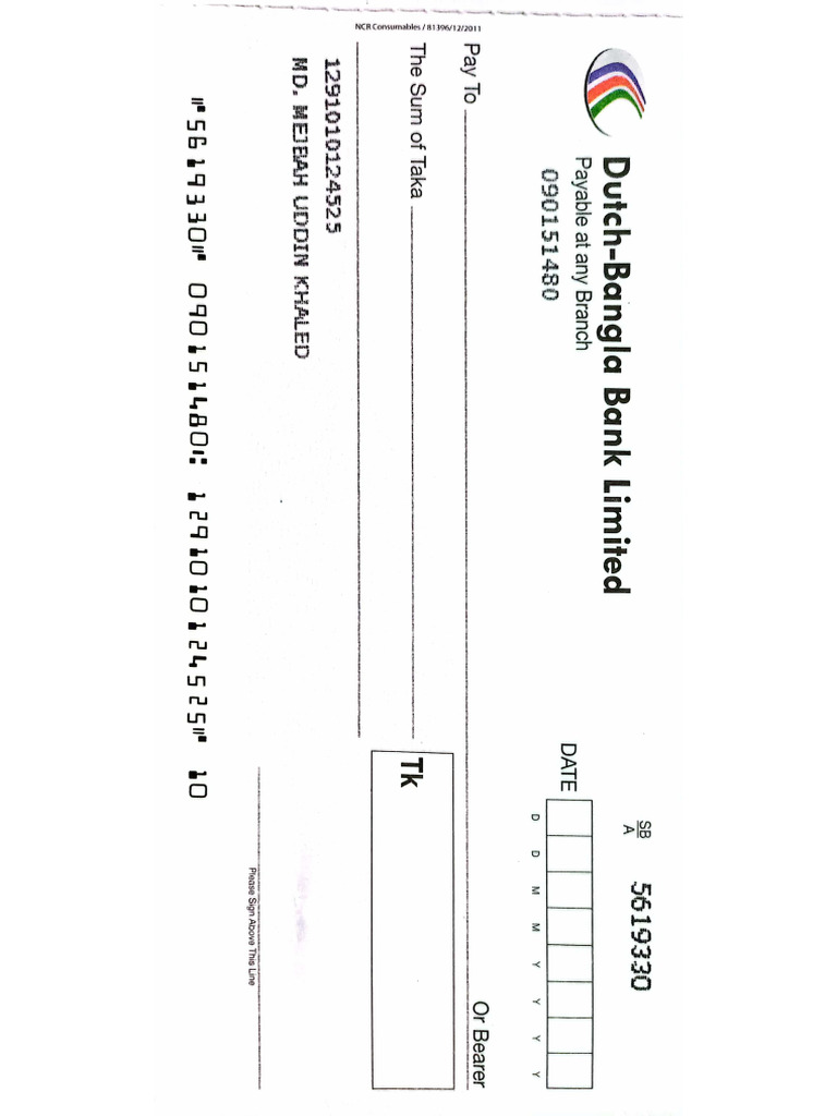 Bank cheque | PDF