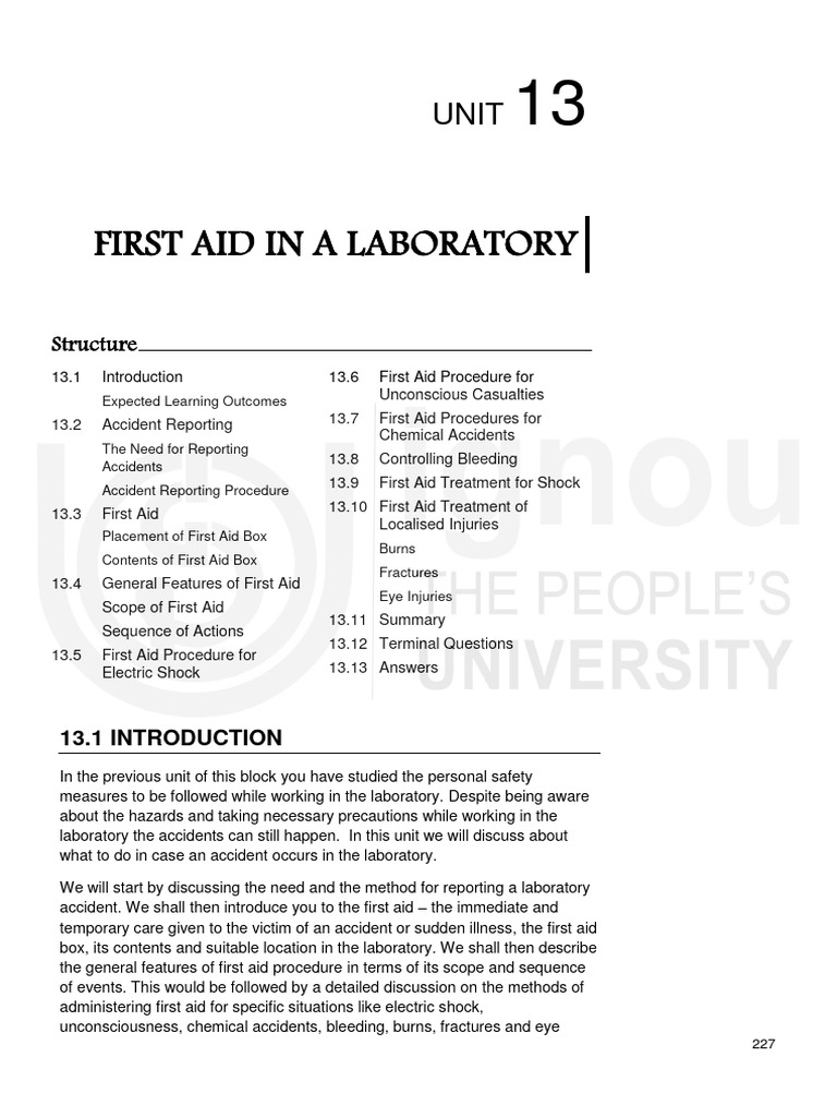 Unit-13 | PDF | First Aid | Cardiopulmonary Resuscitation