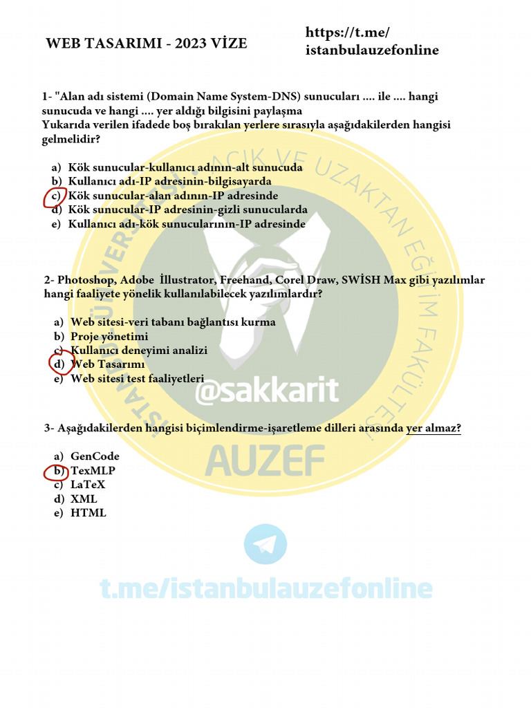 Web Tasarım 2023 Vize | PDF