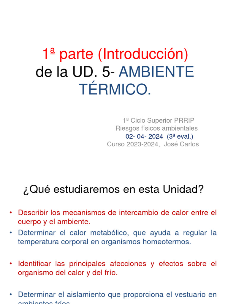 Parte-1-UD.-5-Ambiente-Térmico.-_02-04-2024_ | PDF | Termorregulación