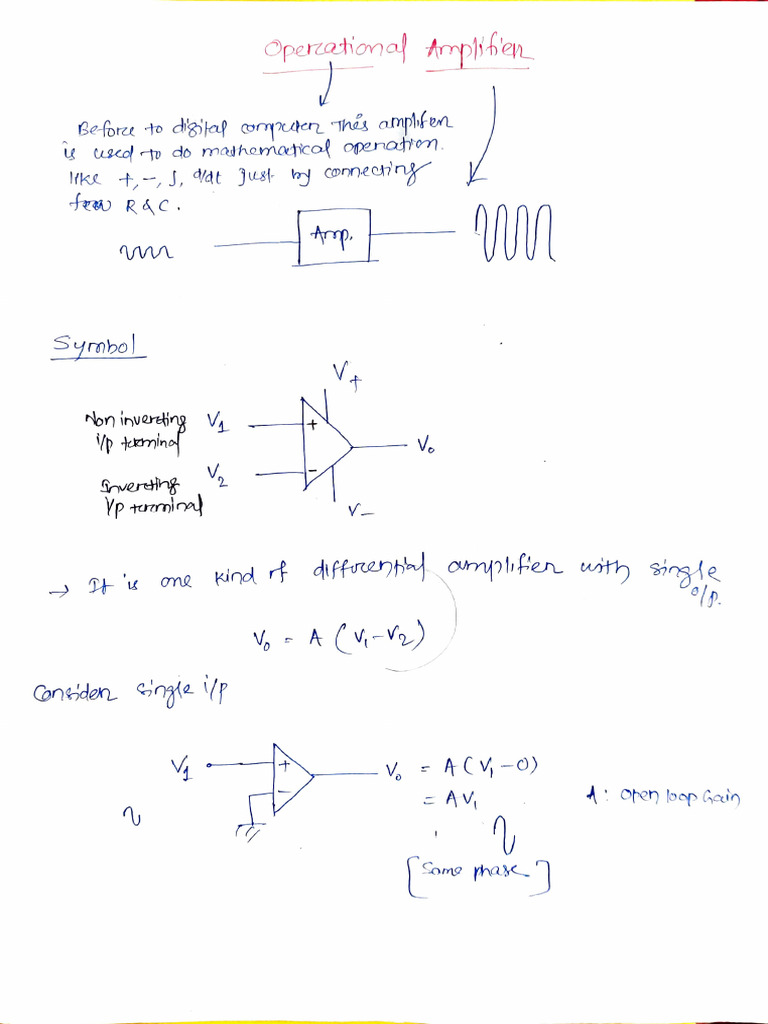 Opamp 1 | PDF | Electrical Circuits | Integrated Circuit