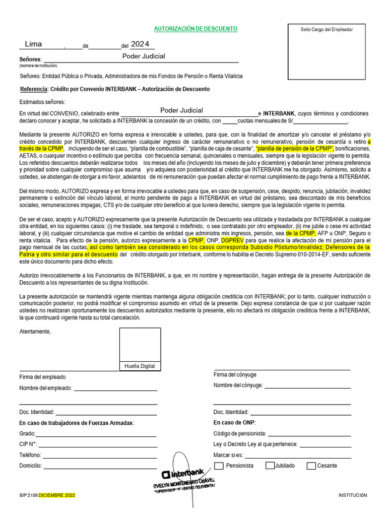 CA Poder Judicial 1 | PDF | Pensión | Crédito