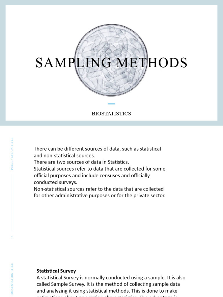 Sources of Data | PDF | Sampling (Statistics) | Survey Methodology