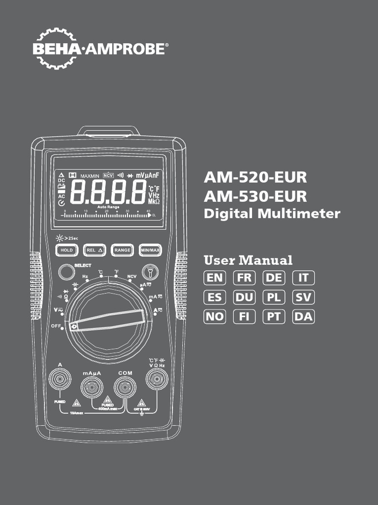 AM-520/530-EUR User Manual | PDF | Capacitor | High Voltage
