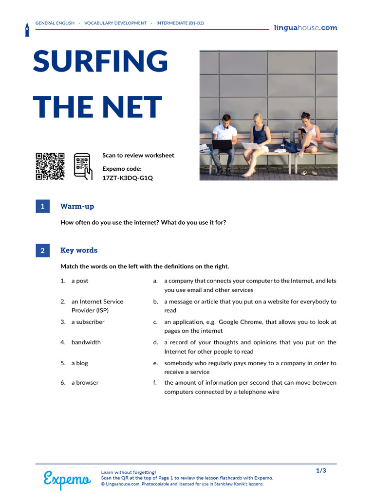 Intermediate English: Surfing the Net | PDF | Net Neutrality | Internet ...
