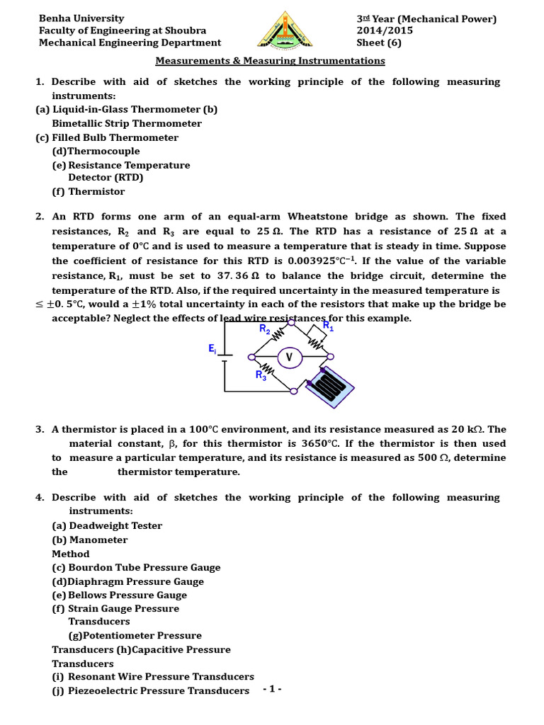 Measuring Instruments and Methods Guide | PDF | Flow Measurement ...