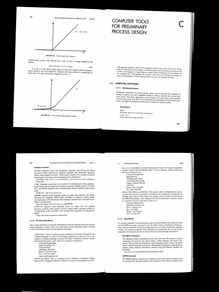 Apendix C Computer Tools For Preliminary Process Design | PDF