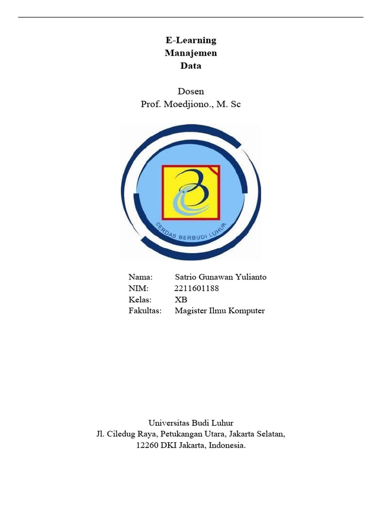 Satrio Gunawan Yulianto - 2211601188 - XB | PDF