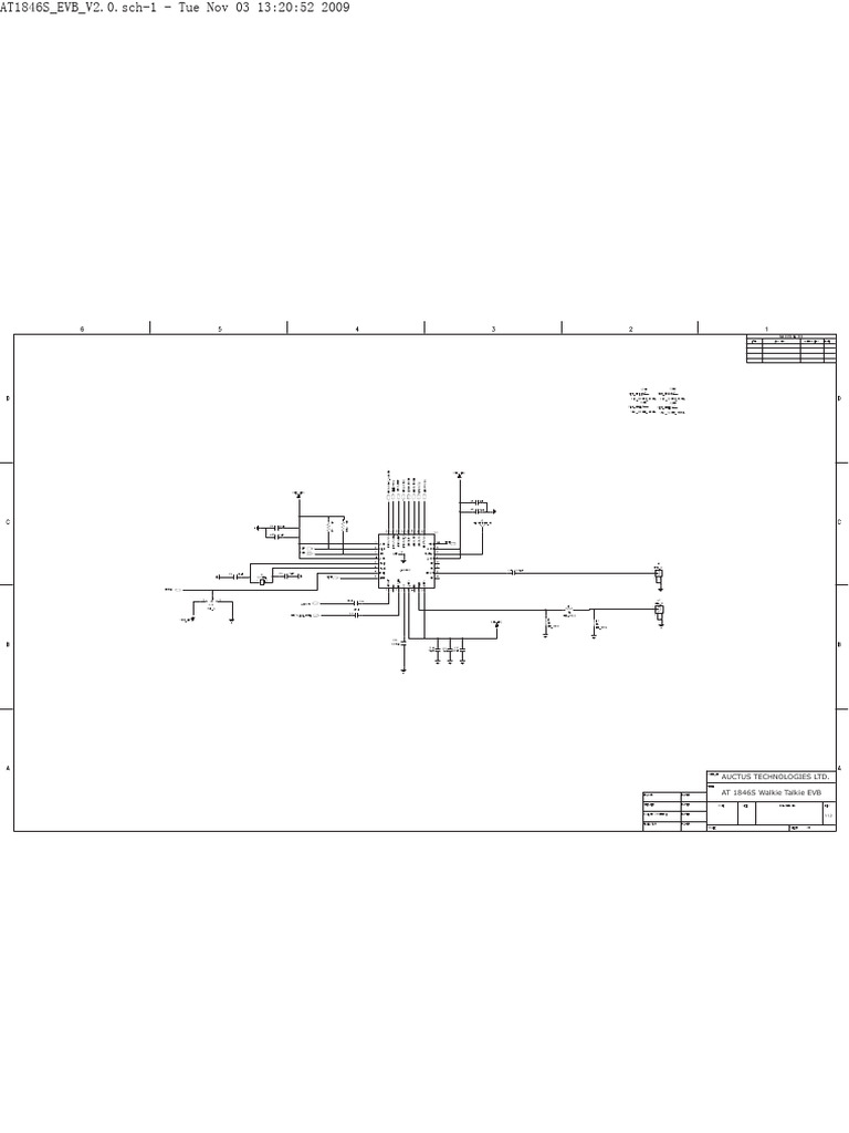 AT1846S Walkie Talkie EVB Schematic | PDF