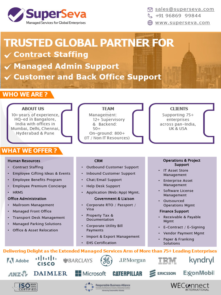 SuperSeva Global Services Overview | PDF | Economies | Computing