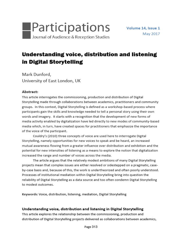 Understanding Voice, Distribution and Listening | Download Free PDF ...