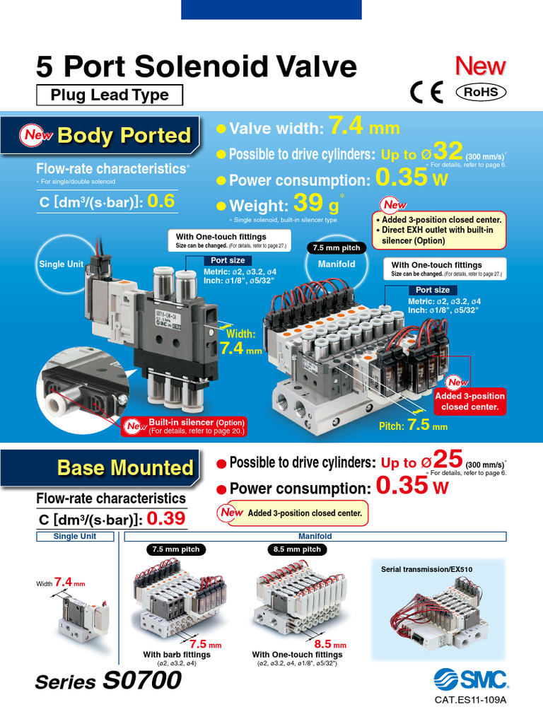 5 Port Solenoid Valve: Body Ported | PDF | Valve | Electrical ...