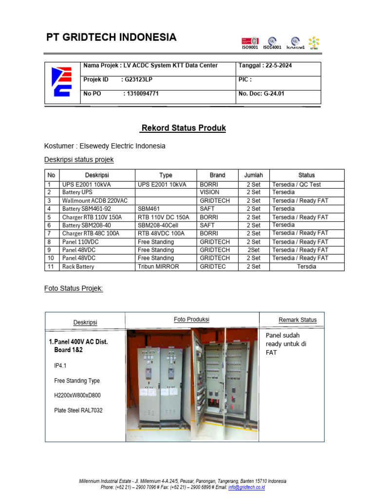 Project Record KTT Data Center | PDF | Technology & Engineering
