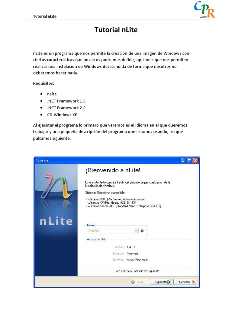 Tutorial de Uso Del Nlite | PDF | Windows XP | Plataformas de computación