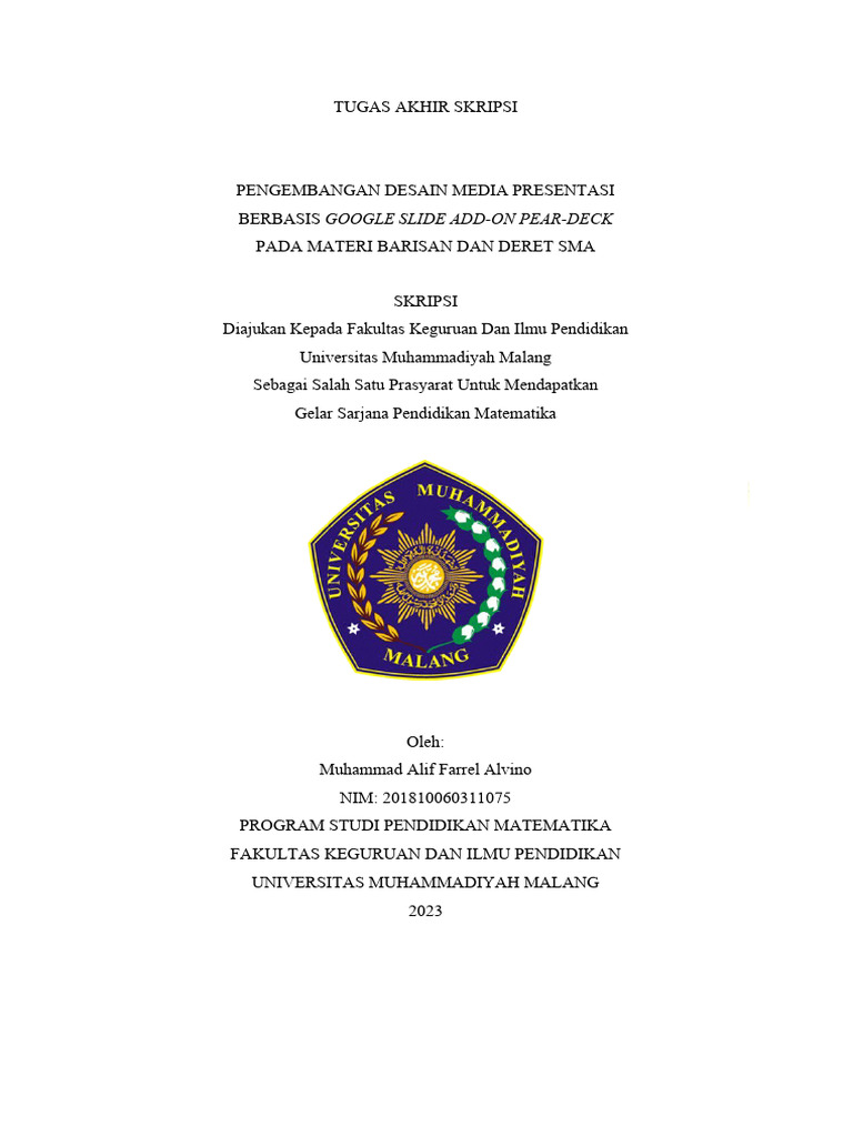 Media Presentasi SMA Berbasis Pear-Deck | PDF