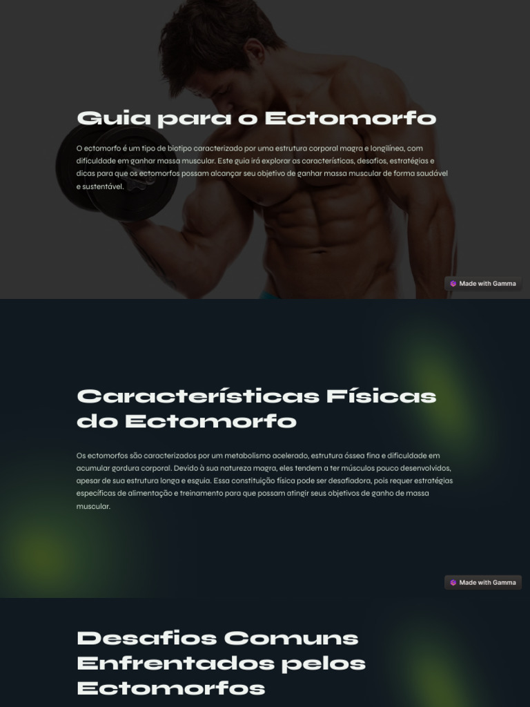 Guia Para o Ectomorfo | Download grátis PDF | Músculo | Proteínas