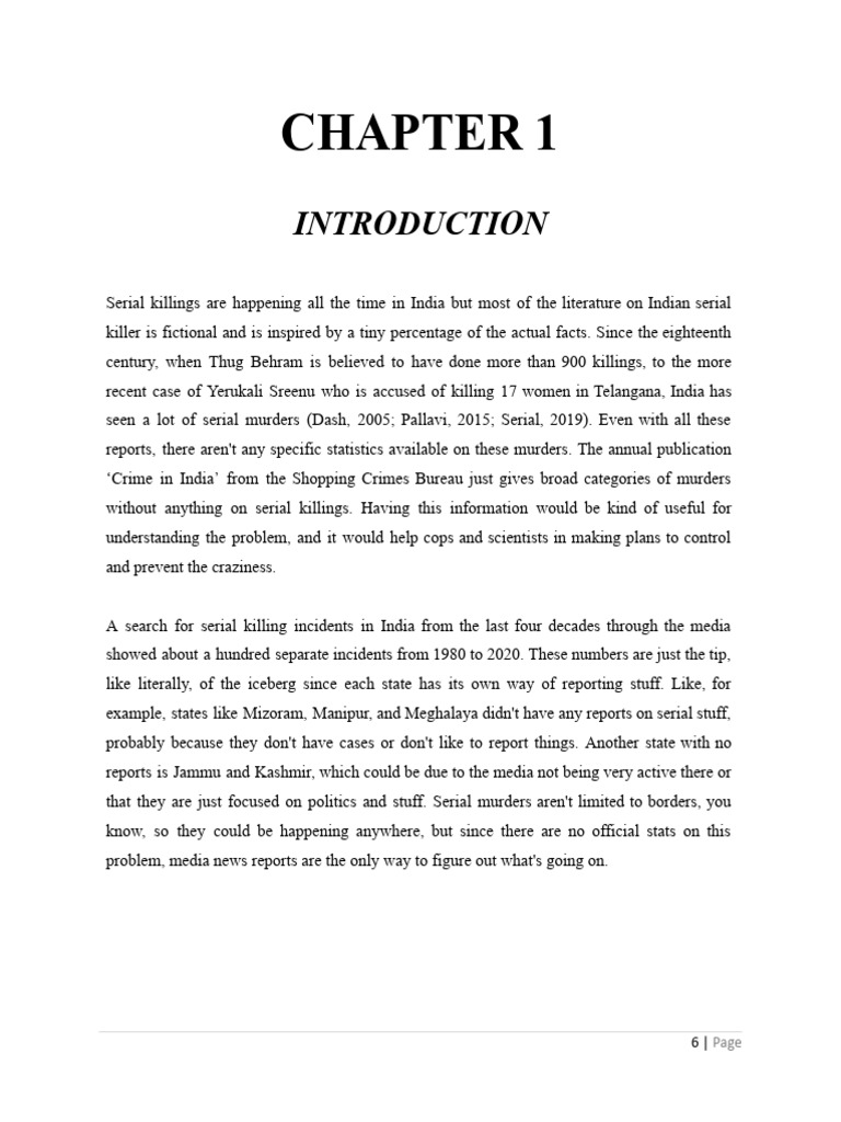 Serial Killing: A study on trends, causes, and effectiveness of Law in curving Serial Killing ...