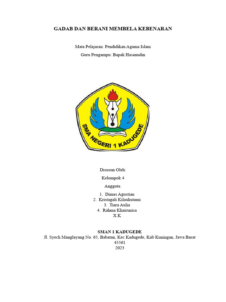 Ghadab dan Keberanian Membela Kebenaran | PDF