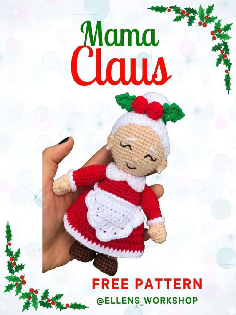 Navidad, Mamá Claus Patrón Crochet - Free Pattern Christmas | PDF